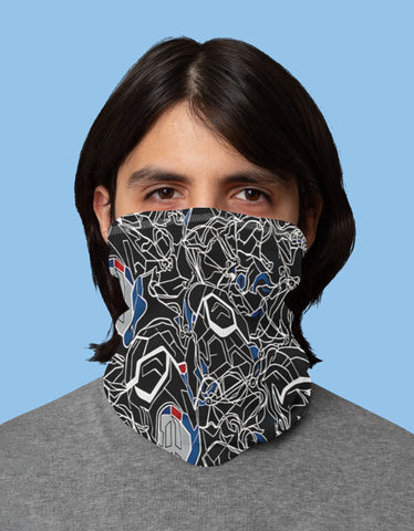 Abstract Rider Helmet Face Bandana | Bold Moto Streetwear