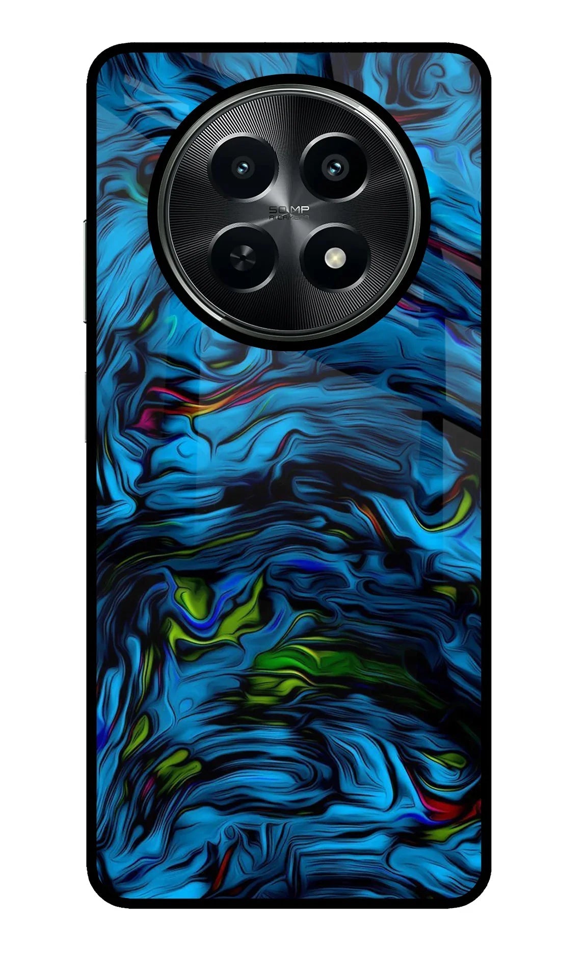 Dark Blue Abstract Realme C65 5G Glass Case – Hello Swanky Online Pvt. Ltd.